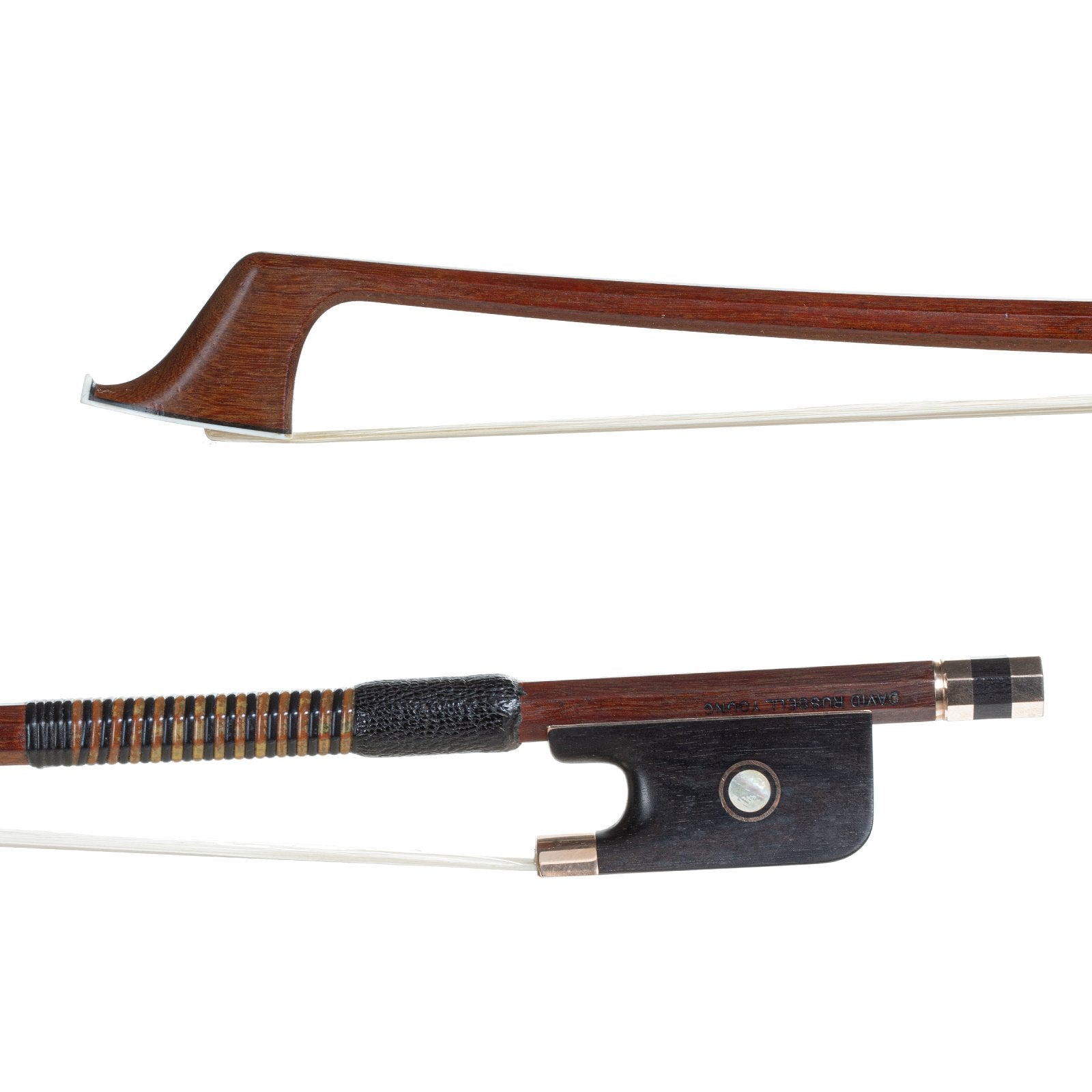 Cello Bow by David Russell Young Gold Mount – LA Violin Shop